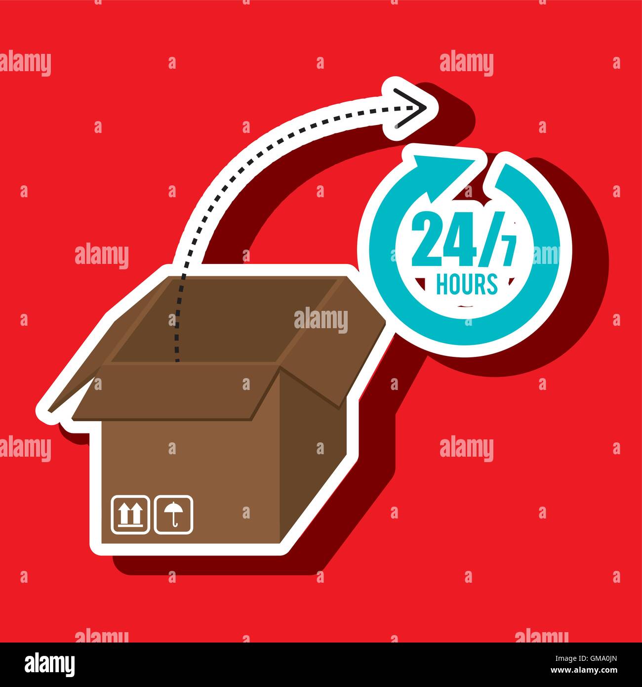 box pack carton delivery Stock Vector Image & Art - Alamy