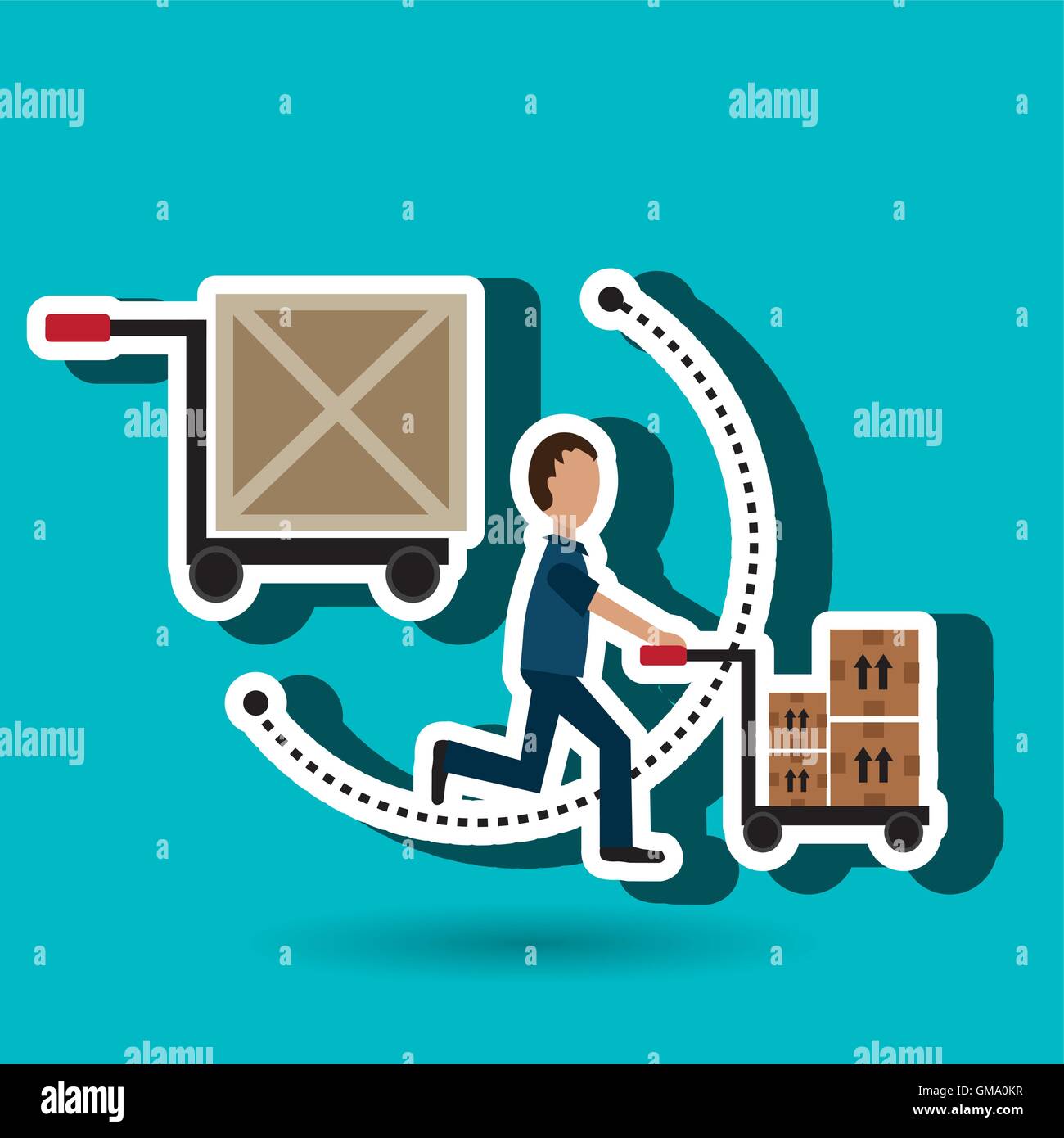 car hand box cargo Stock Vector Image & Art - Alamy