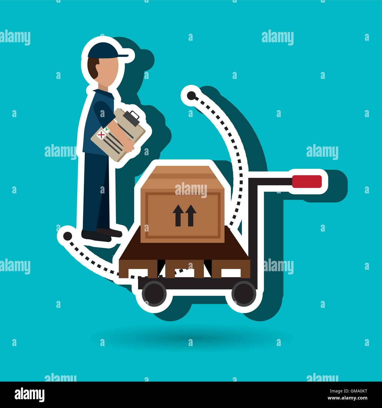 car hand box cargo Stock Vector Image & Art - Alamy
