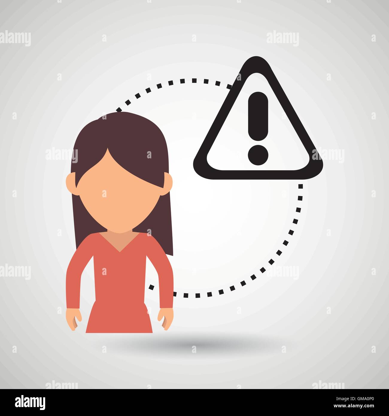 character warning secure protection Stock Vector Image & Art - Alamy