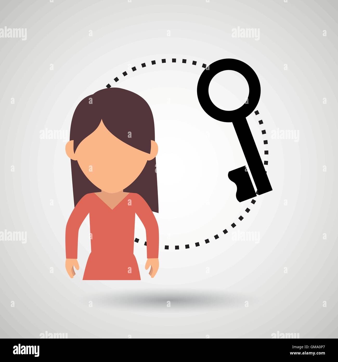 Character Key Secure Protection Stock Vector Image And Art Alamy