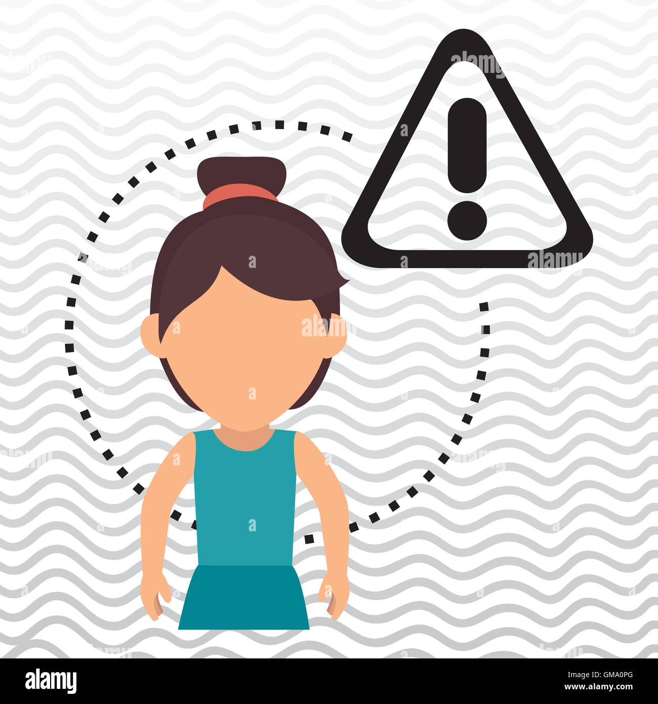 character warning secure protection Stock Vector Image & Art - Alamy