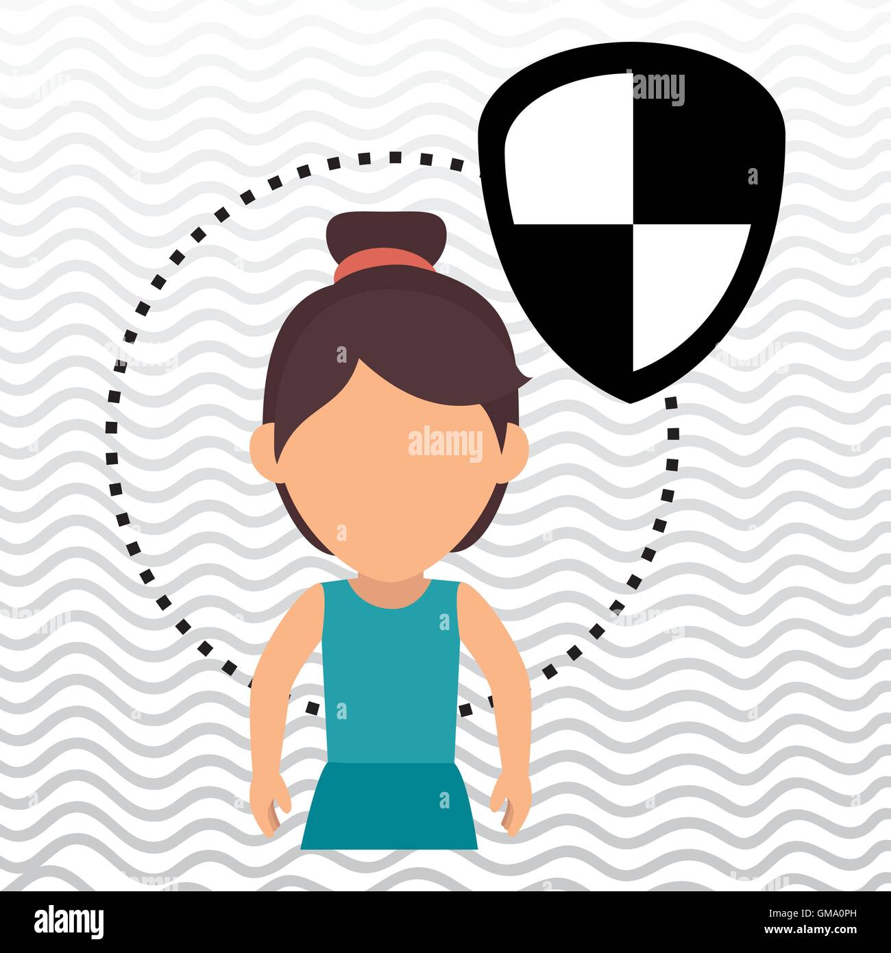 character emblem secure protection Stock Vector Image & Art - Alamy