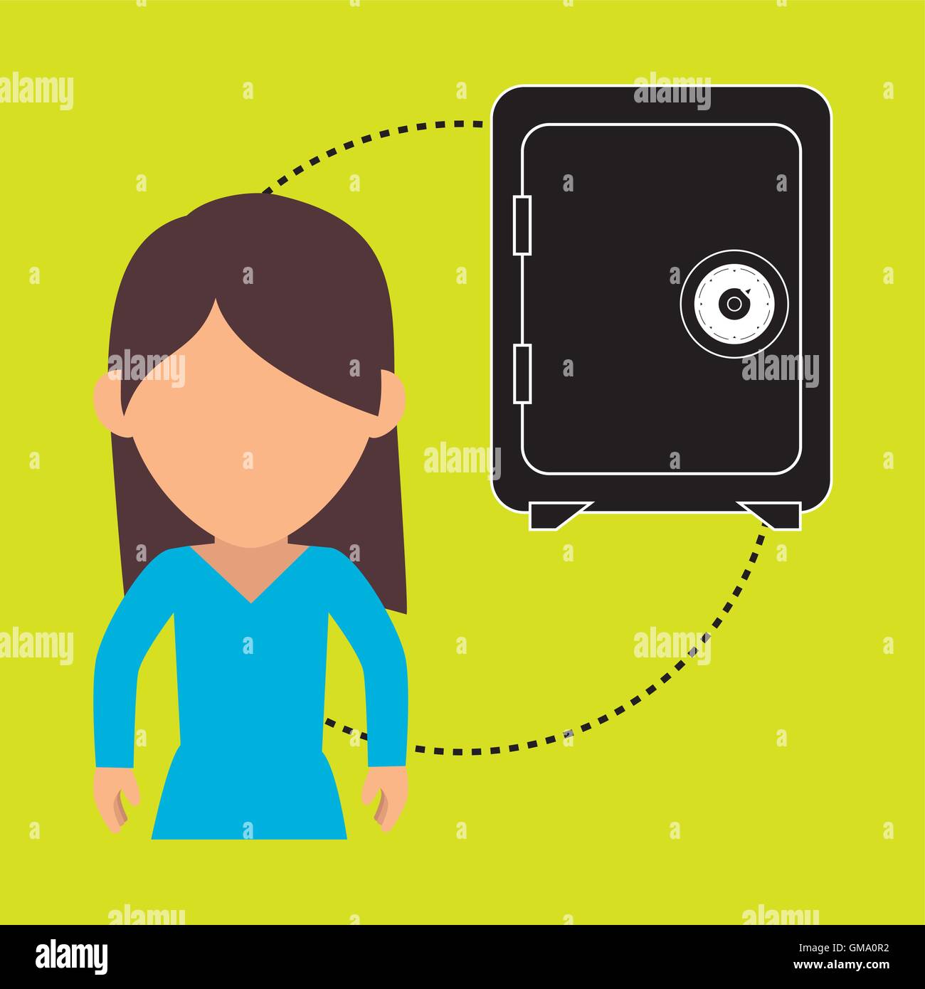 character secure protection Stock Vector Image & Art - Alamy