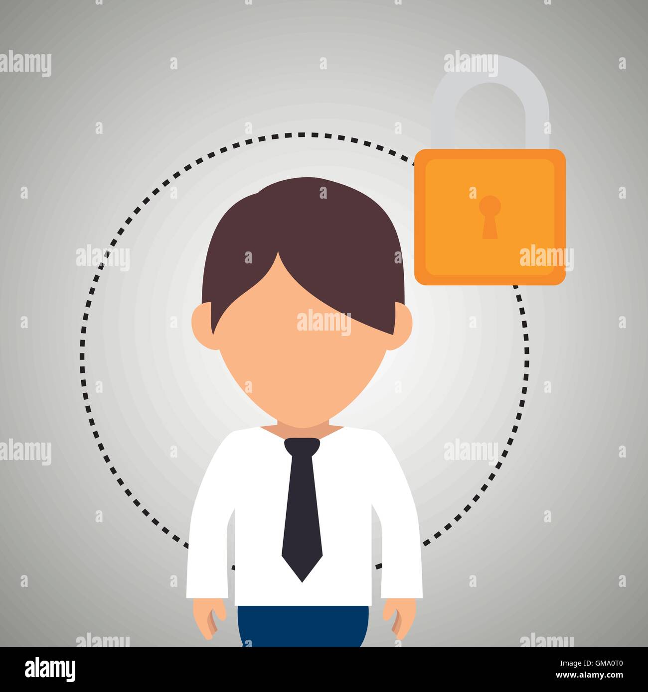character secure protection Stock Vector Image & Art - Alamy