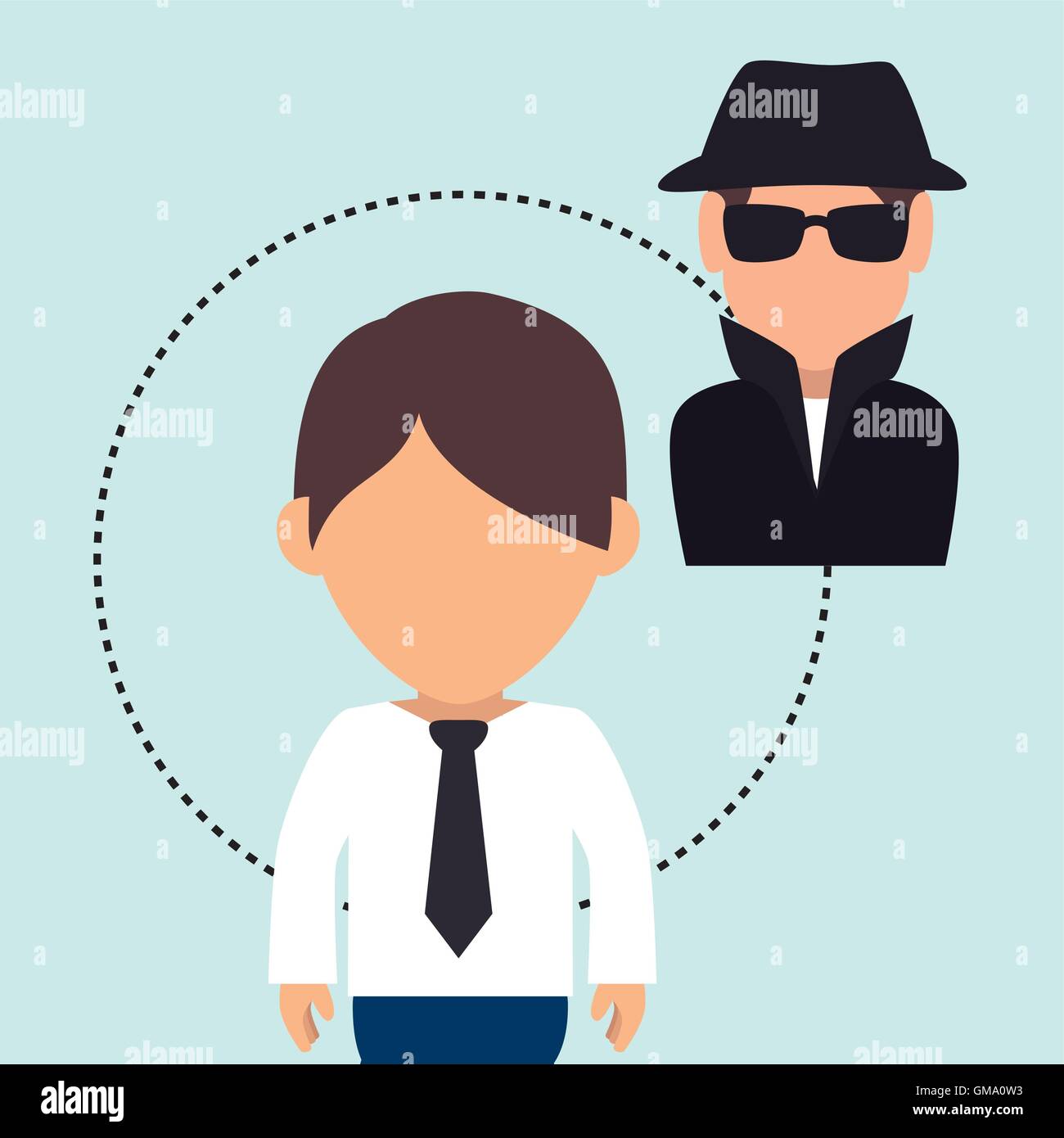 character secure protection Stock Vector Image & Art - Alamy