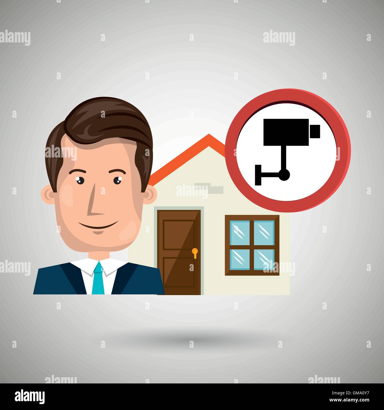 man house security protection Stock Vector Image & Art - Alamy