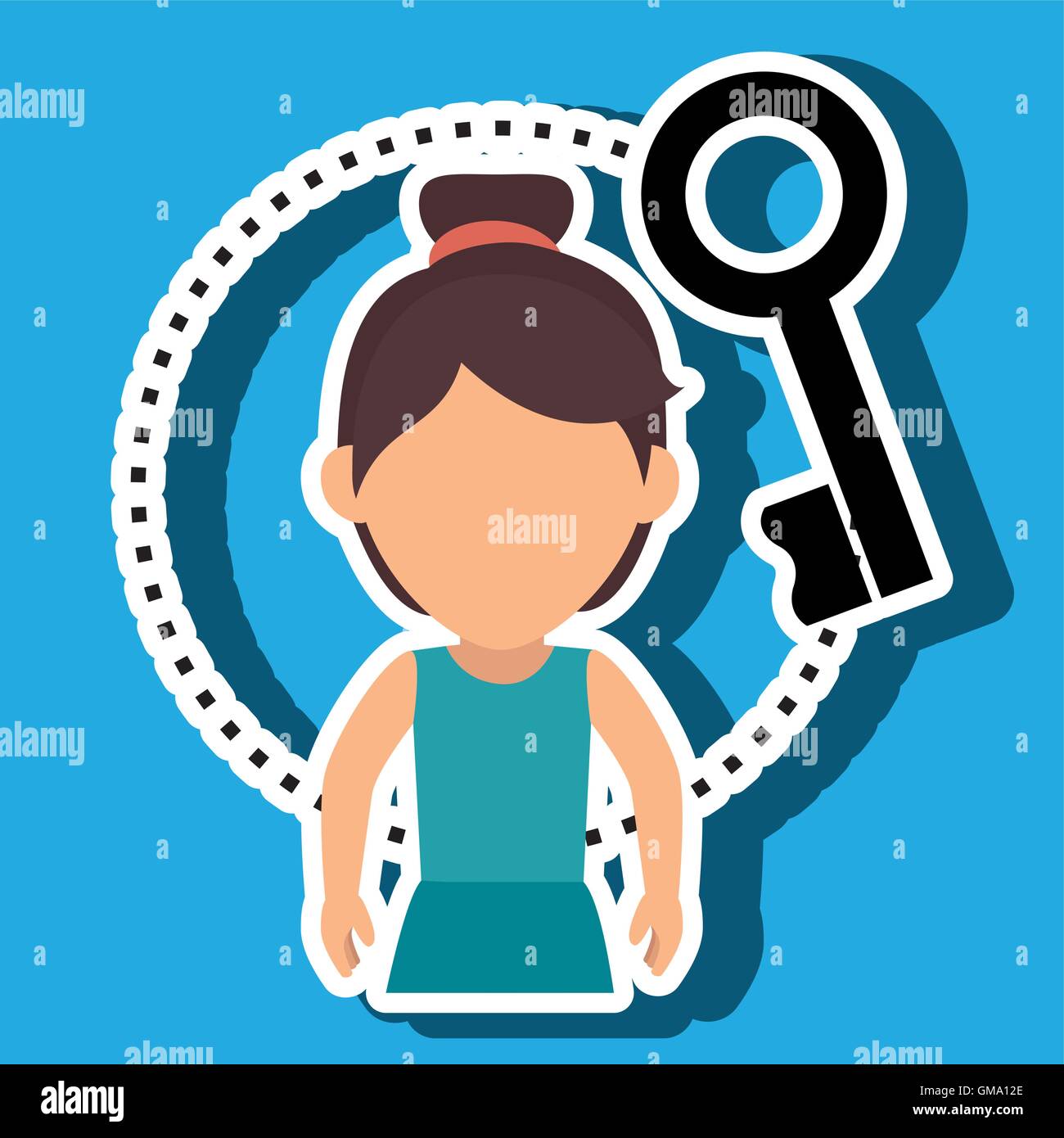 character key secure protection Stock Vector Image & Art - Alamy