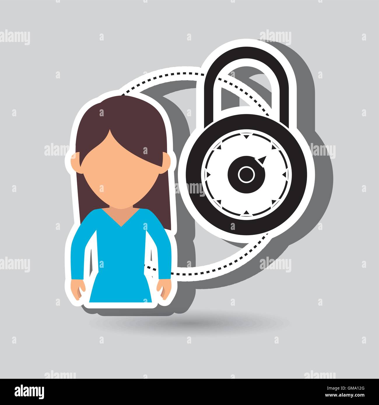 character secure protection Stock Vector Image & Art - Alamy