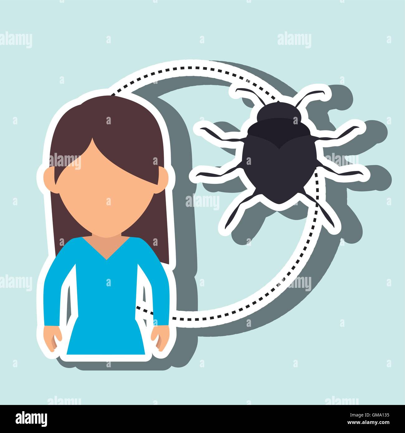 character secure protection Stock Vector Image & Art - Alamy