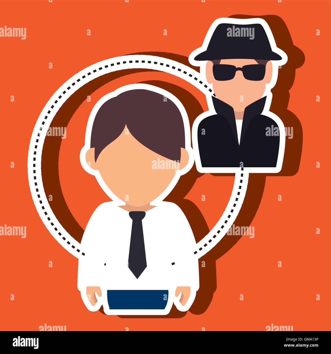 character secure protection Stock Vector Image & Art - Alamy