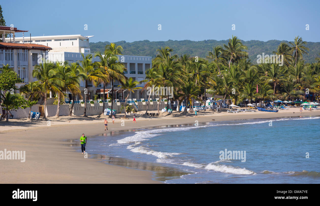 CABARETE, DOMINICAN REPUBLIC - Beach and Atlantic Ocean coast, northern ...