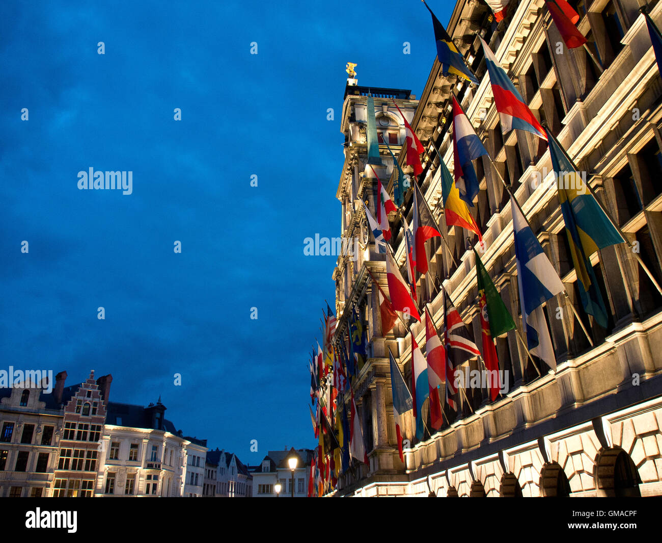 night in antwerp Stock Photo - Alamy
