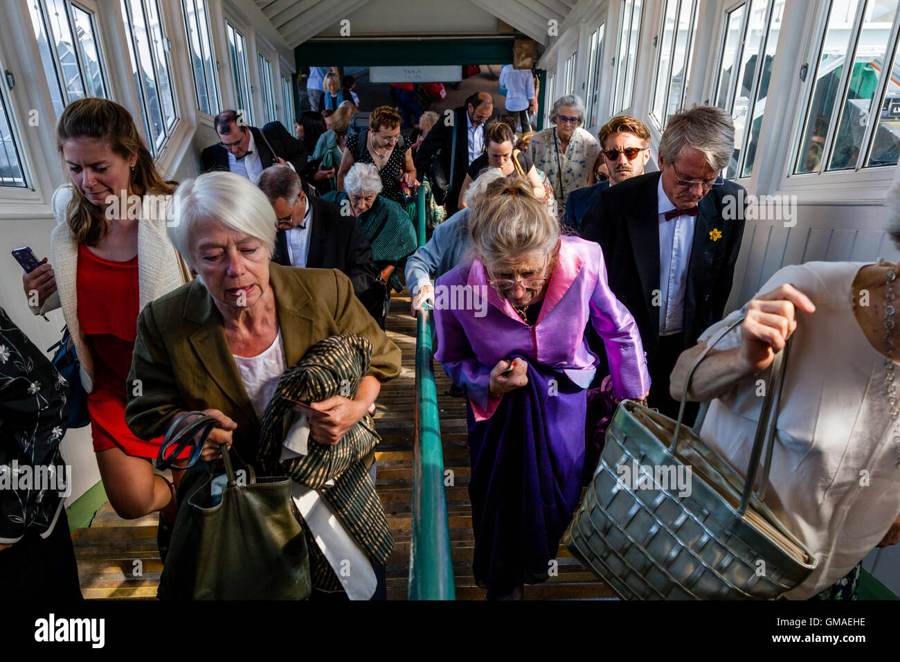 Opera Fans Arrive At Lewes Station En Route To Glyndebourne Opera House ...