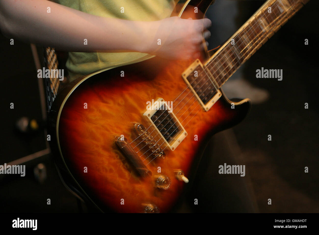 Close Up Of Rocking Guitar Being Played Stock Photo - Alamy