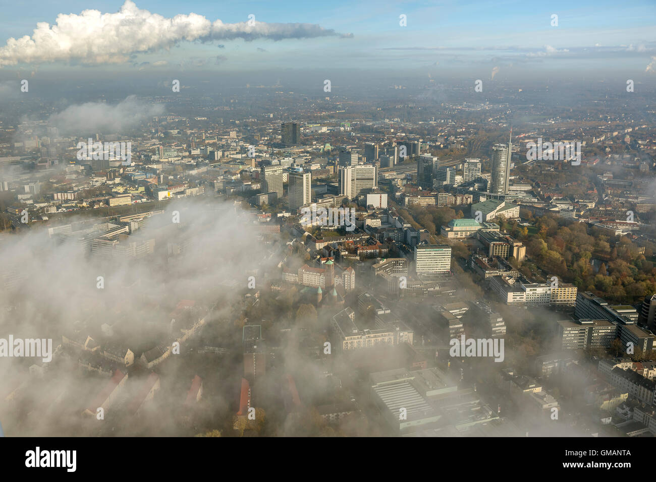 Essen town hall and skyline with rwe tower hi-res stock photography and ...
