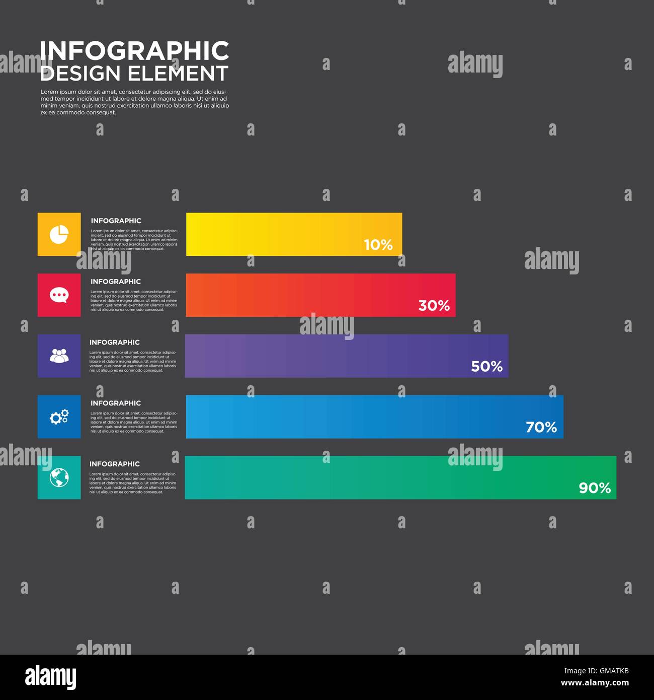 Infographic business report template layout design element vector ...