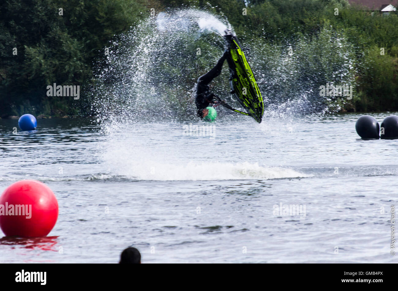 Jet ski championship Lakeside Doncaster speed and splashes Stock Photo ...