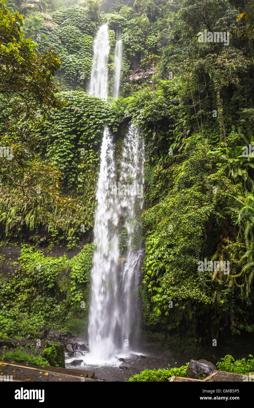 Waterfalls in the jungle of Lombok, Indonesia Stock Photo - Alamy