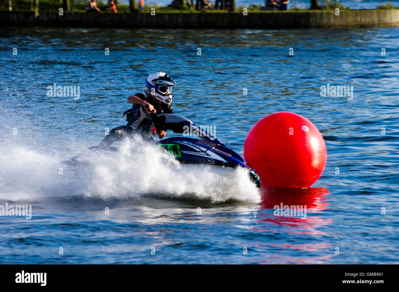 Jet ski championship Lakeside Doncaster speed and splashes Stock Photo ...
