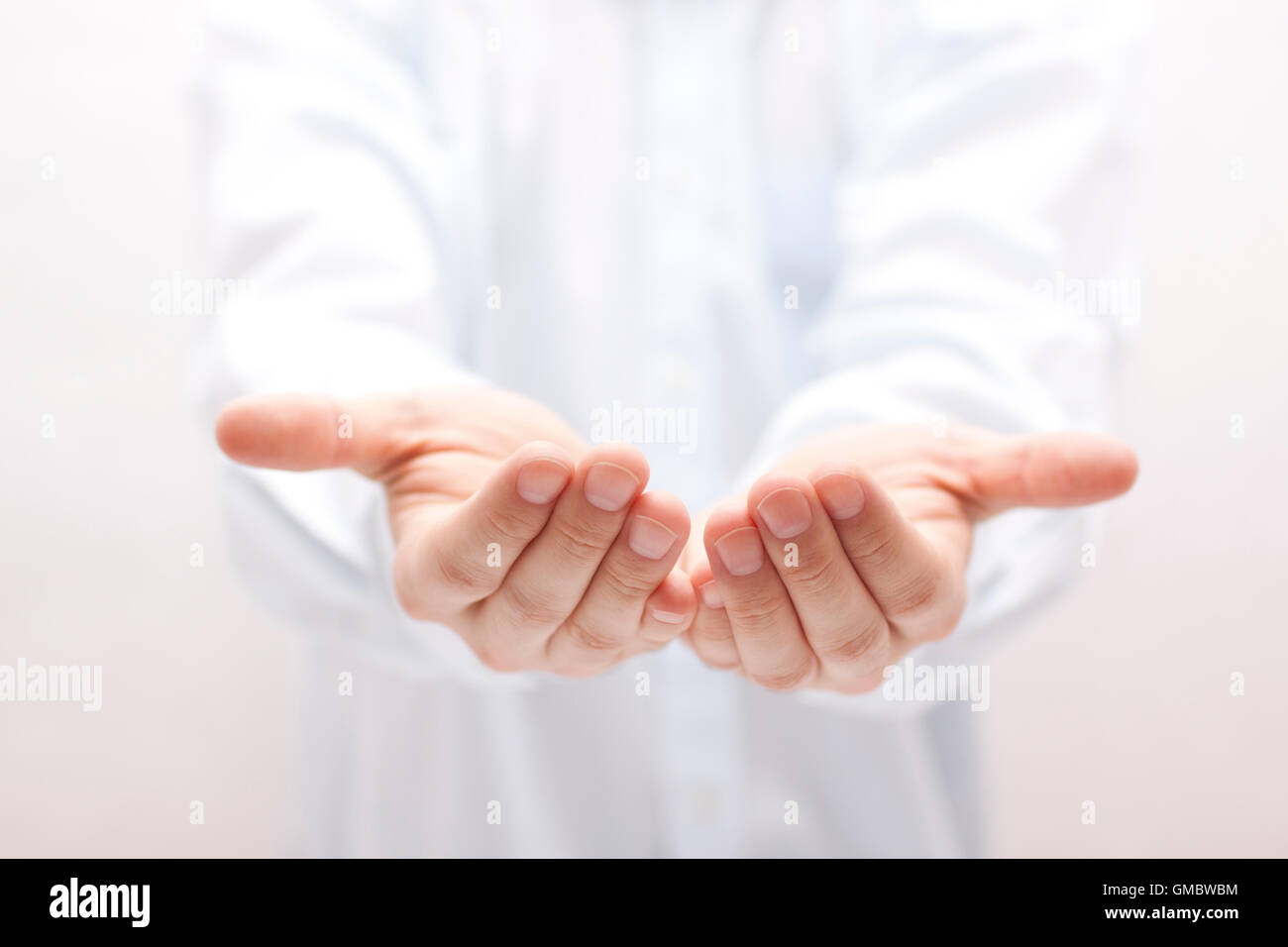 Open hands. Holding, giving, showing concept Stock Photo - Alamy