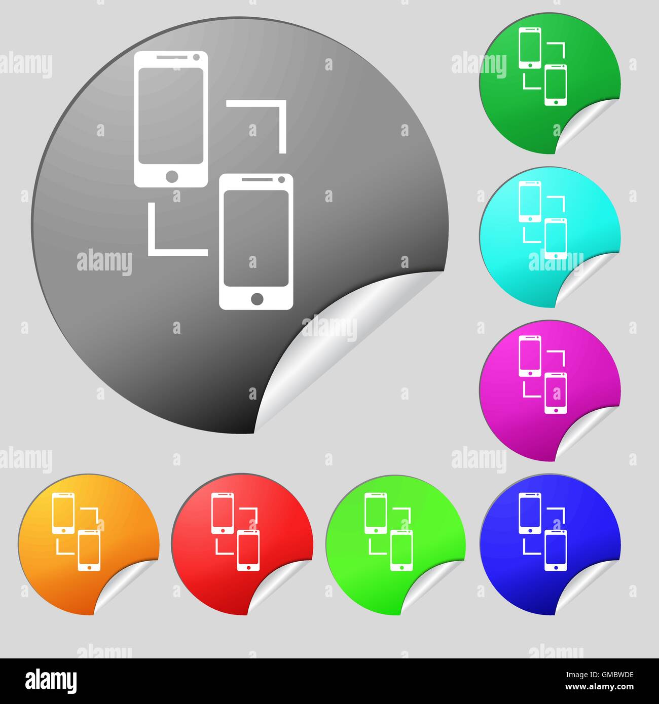 Synchronization sign icon. communicators sync symbol. Data exchange ...