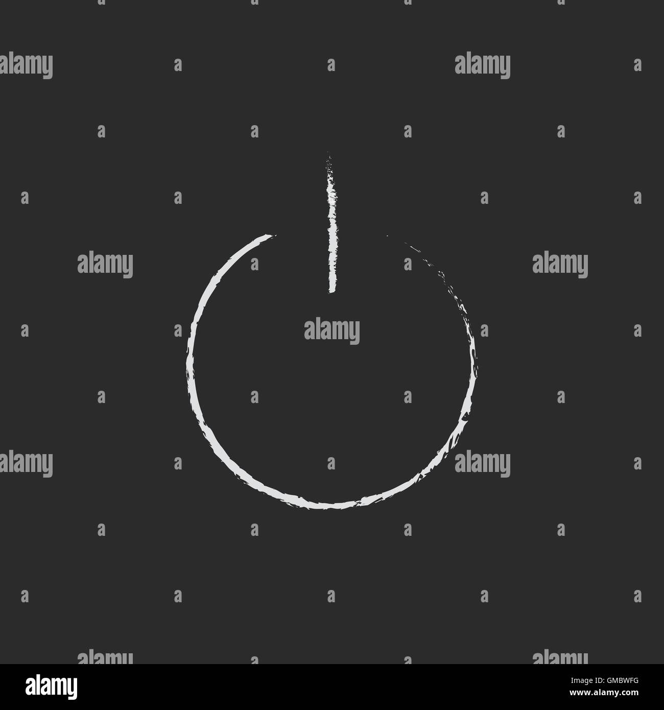 Power button icon drawn in chalk Stock Vector Image & Art - Alamy