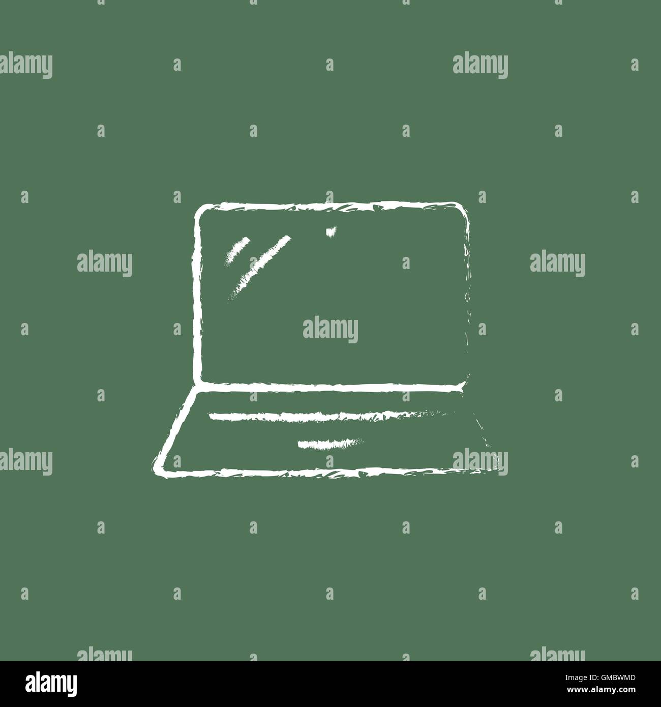 Laptop open in front of Stock Vector Images - Alamy