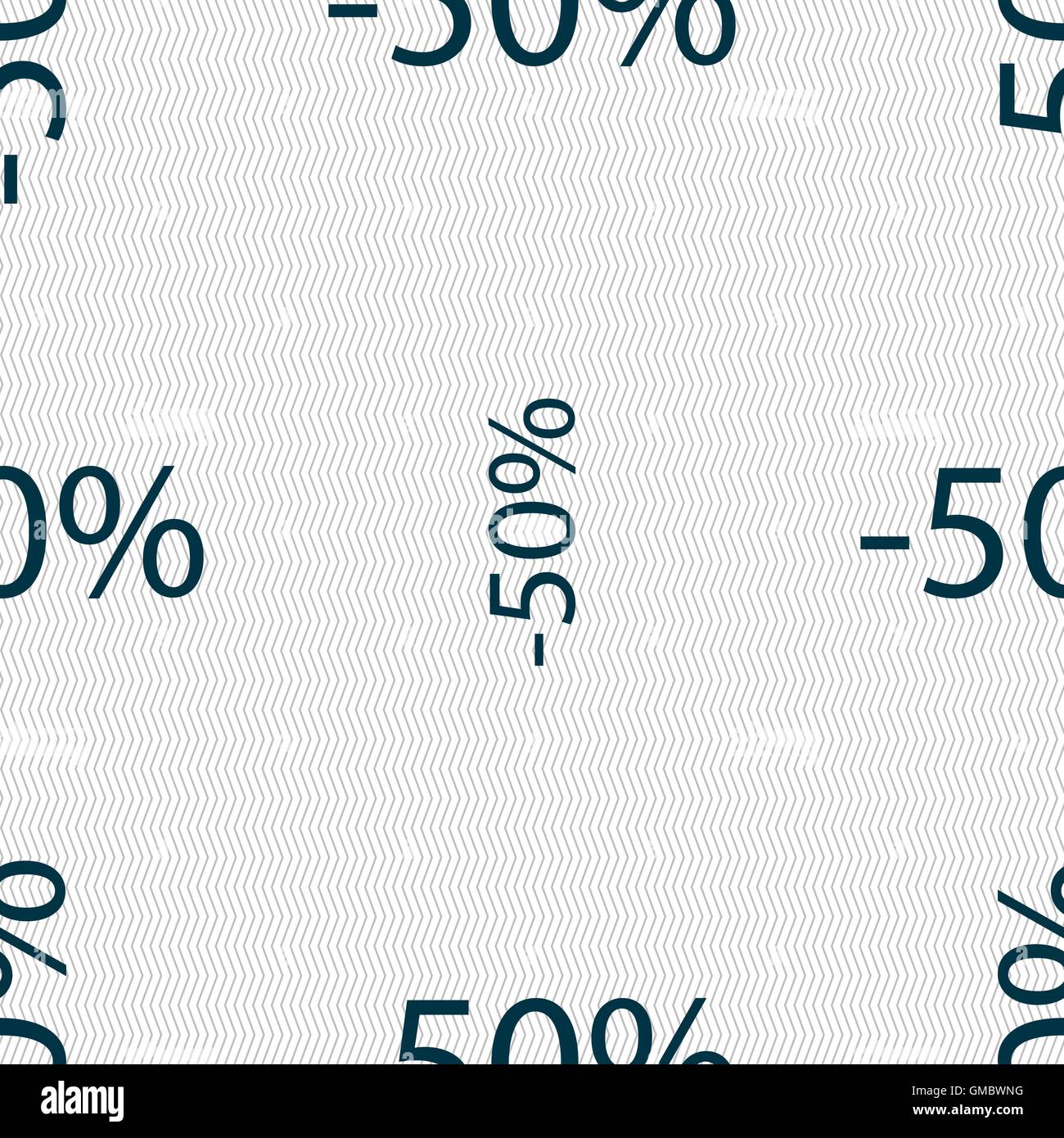 50 percent discount sign icon. Sale symbol. Special offer label ...