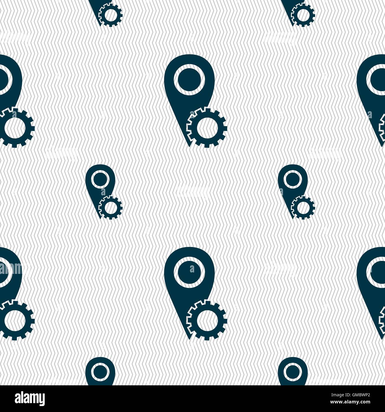 Map pointer setting icon sign. Seamless pattern with geometric texture. Vector Stock Vector ...