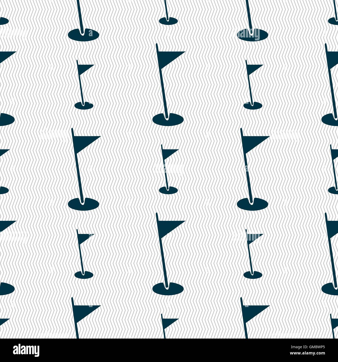 flag hole sign icon. Sport symbol. Seamless abstract background with ...