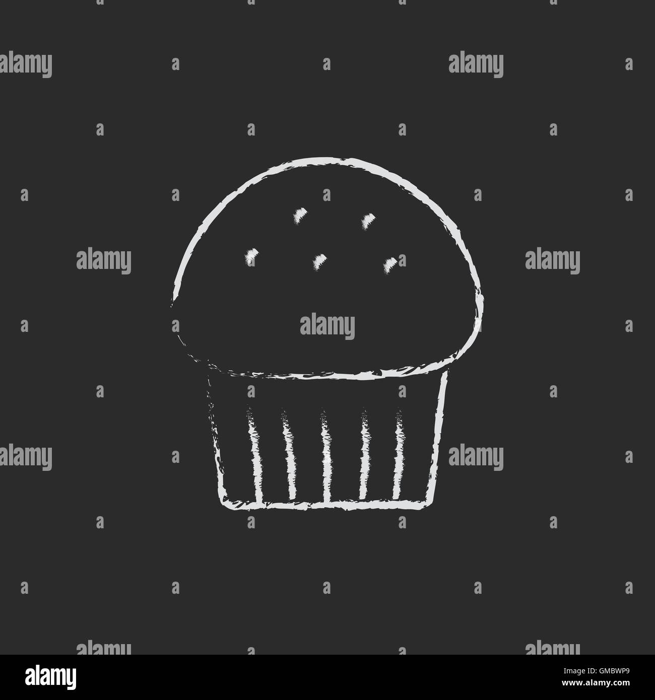 White outline icon cupcake Black and White Stock Photos & Images - Alamy
