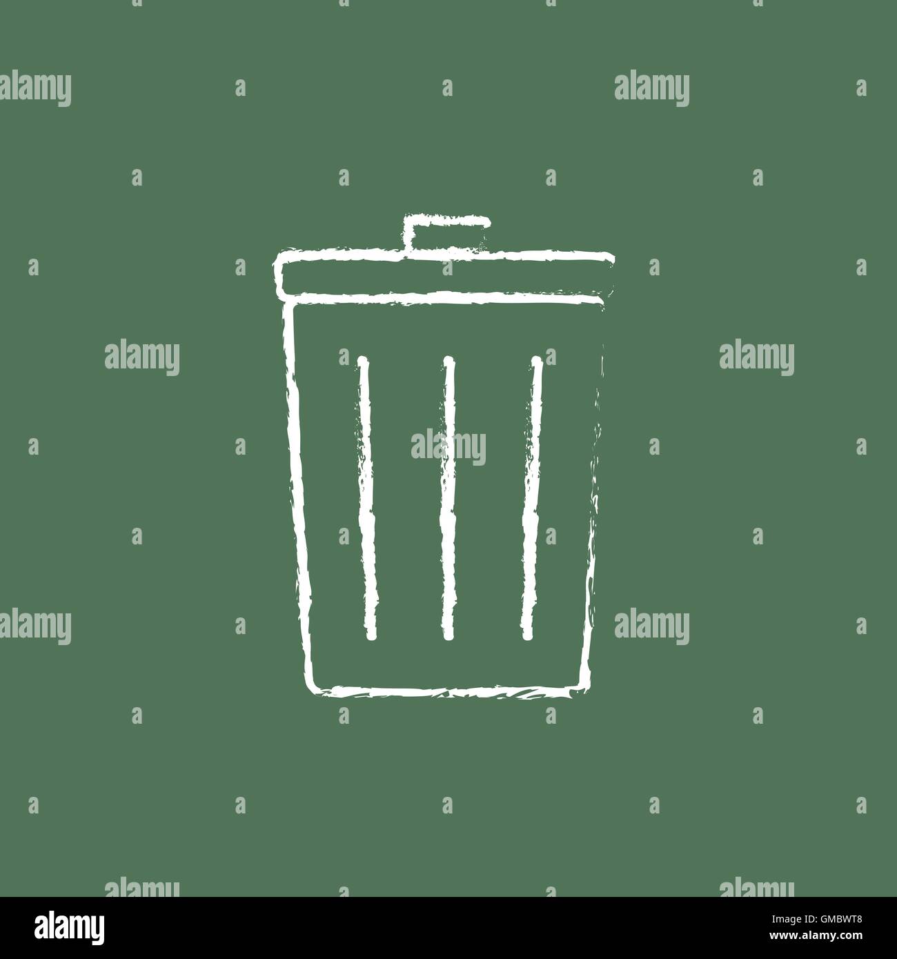 Trash can icon drawn in chalk Stock Vector Image & Art - Alamy