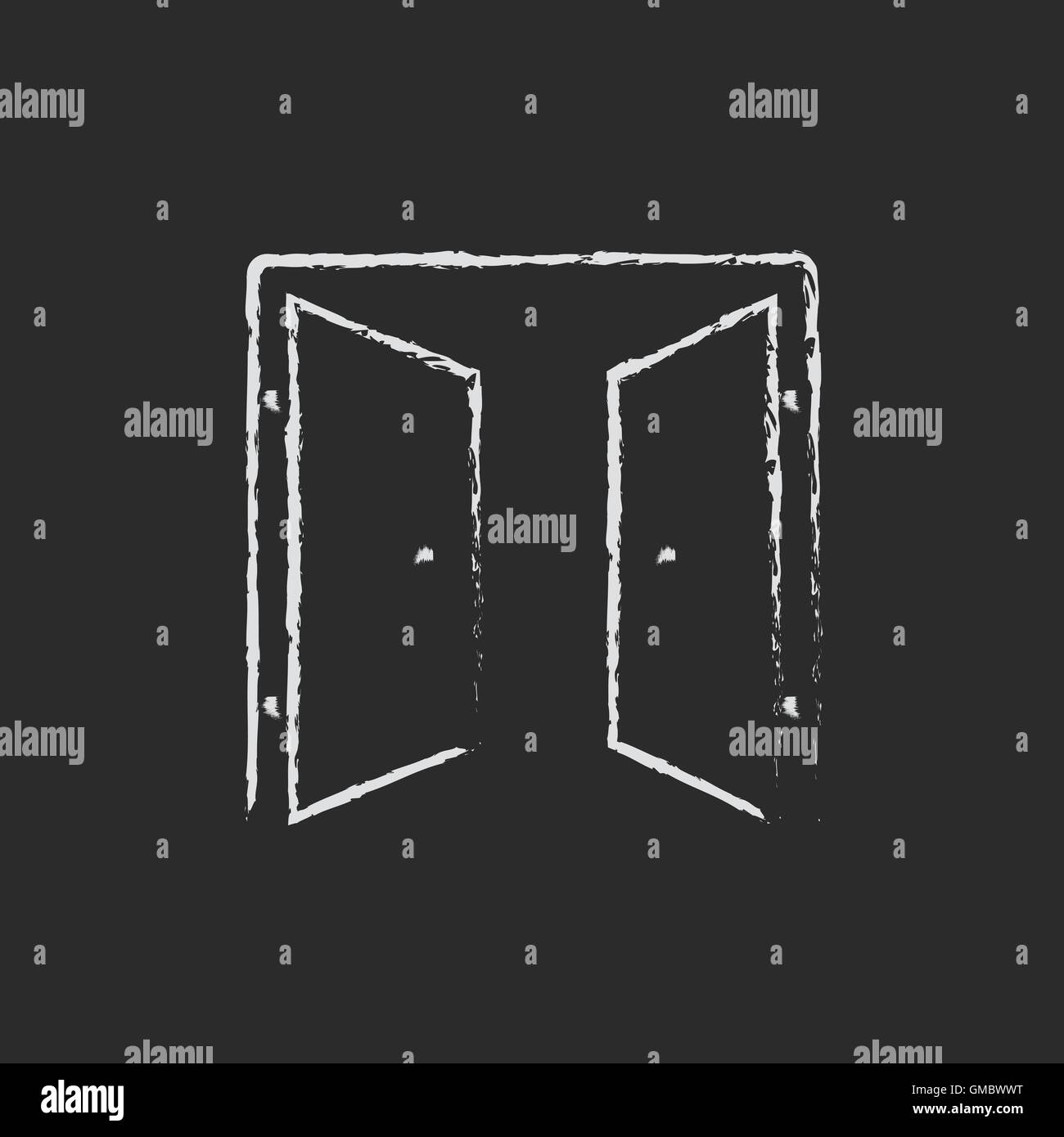 Double door gate Stock Vector Images - Alamy