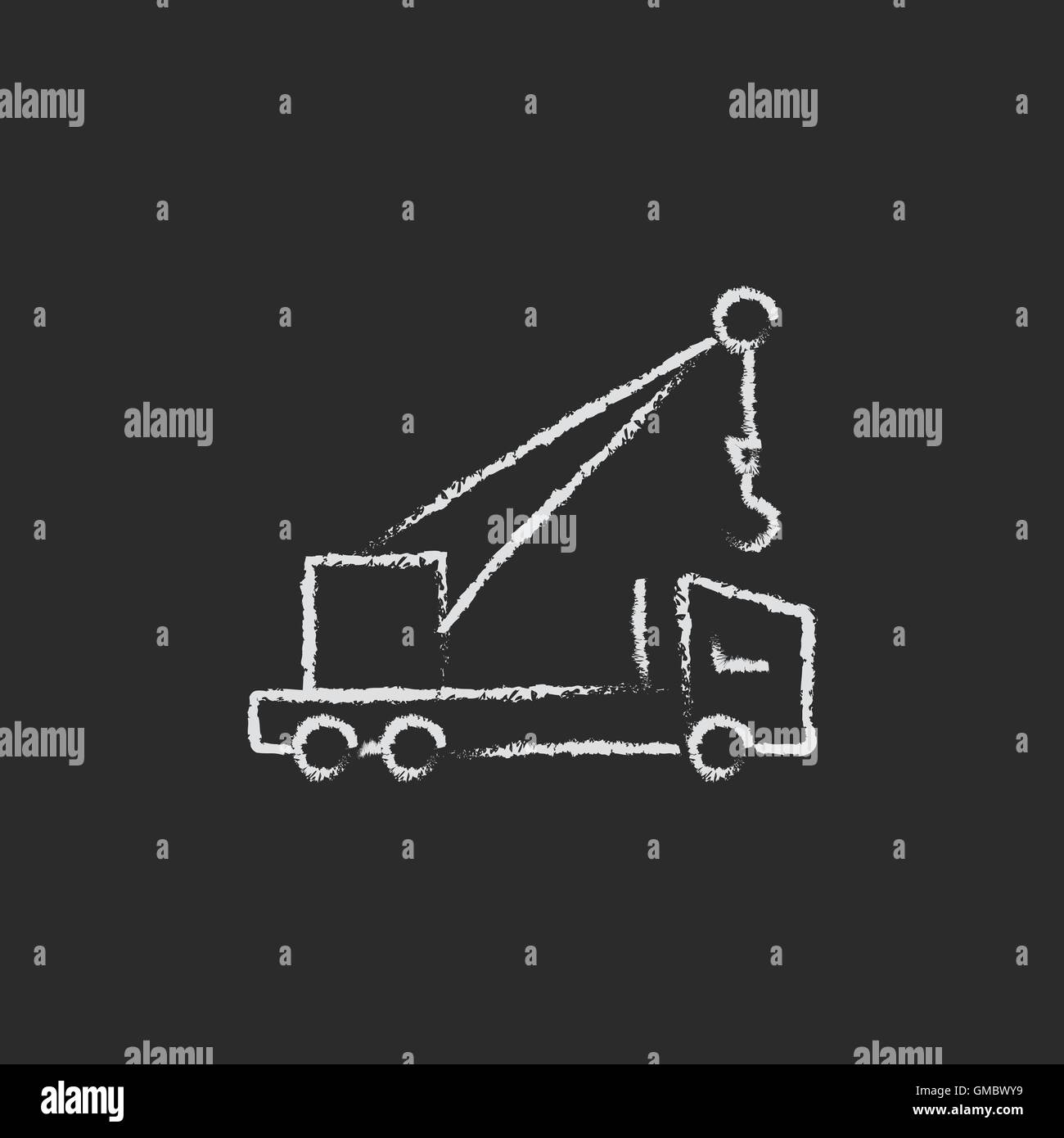 Truck crane icon in Stock Vector Images - Alamy
