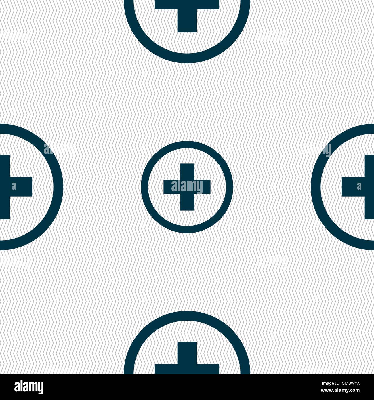 Plus, Positive, zoom icon sign. Seamless abstract background with ...