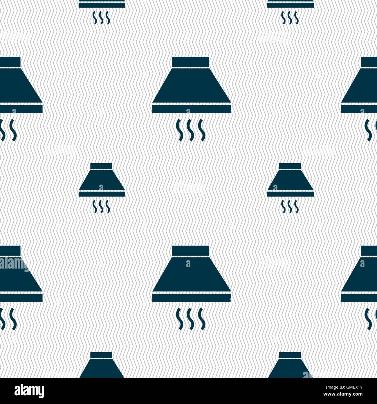 Kitchen hood icon sign. Seamless pattern with geometric texture. Vector ...