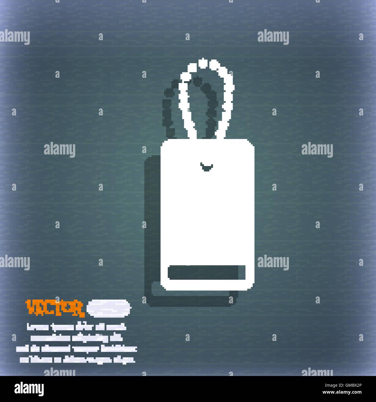 army chains icon sign. On the blue-green abstract background with ...