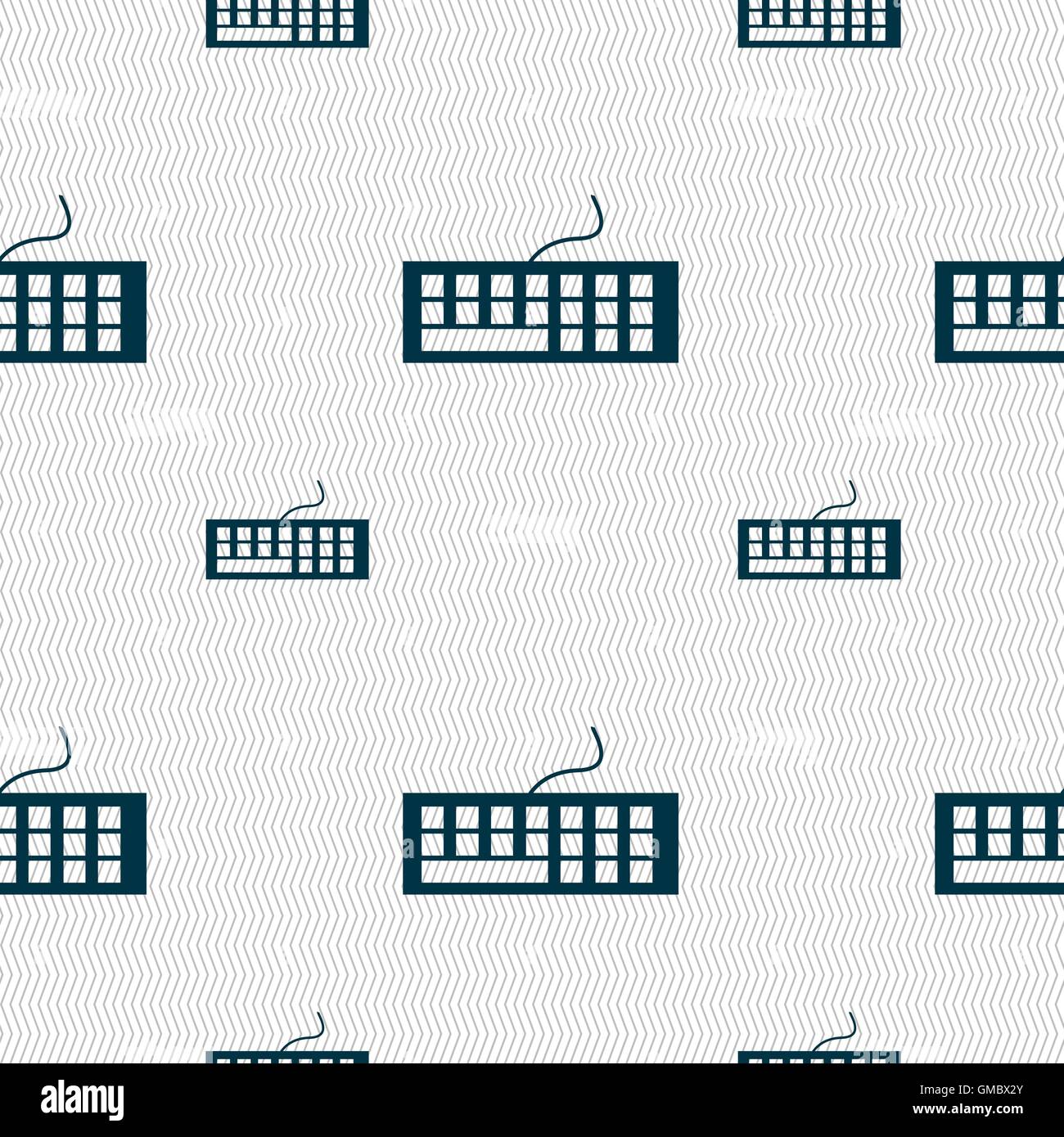 Computer keyboard Icon. Seamless pattern with geometric texture. Vector Stock Vector Image & Art ...
