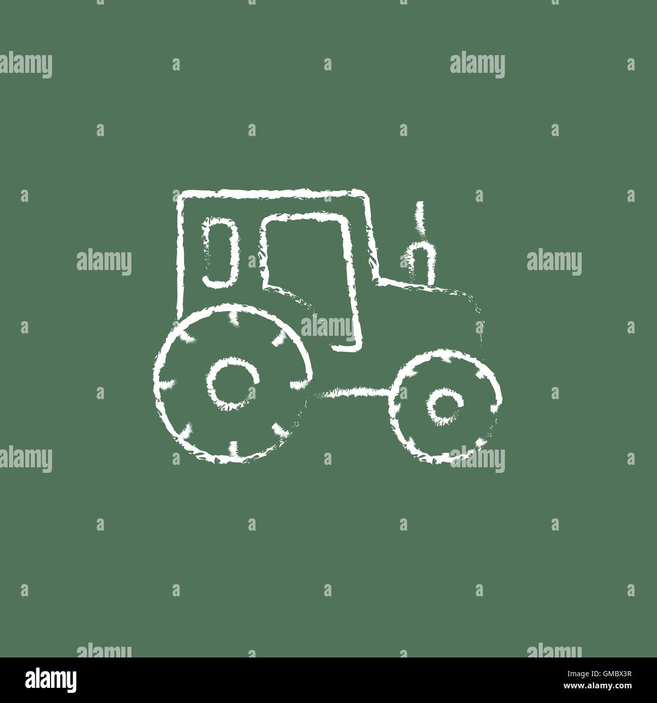 Tractor icon drawn in chalk Stock Vector Image & Art - Alamy