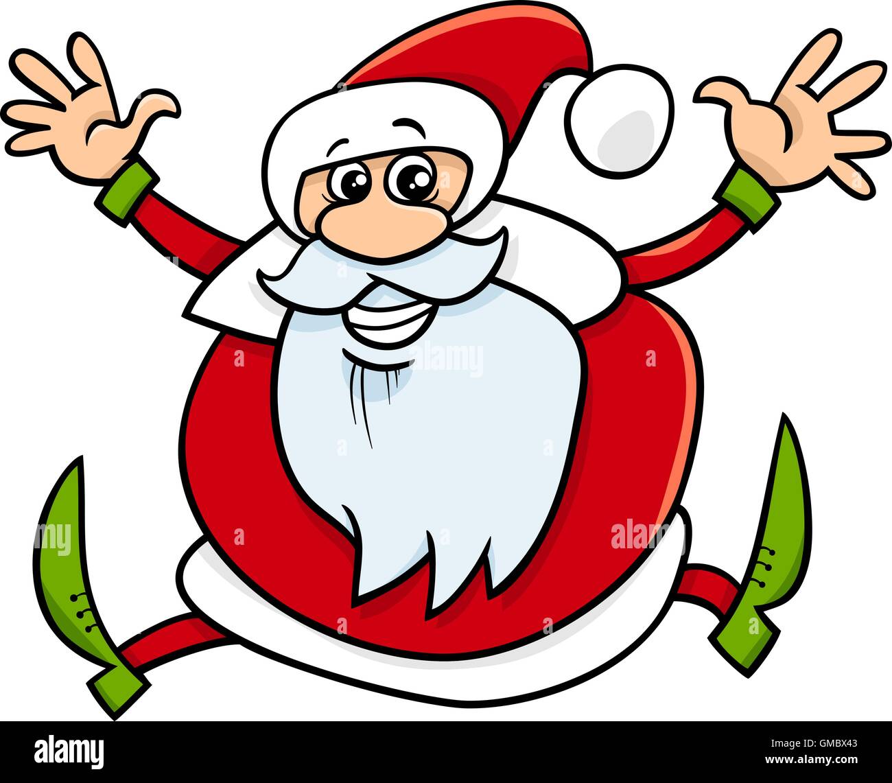 santa claus cartoon illustration Stock Vector Image & Art - Alamy