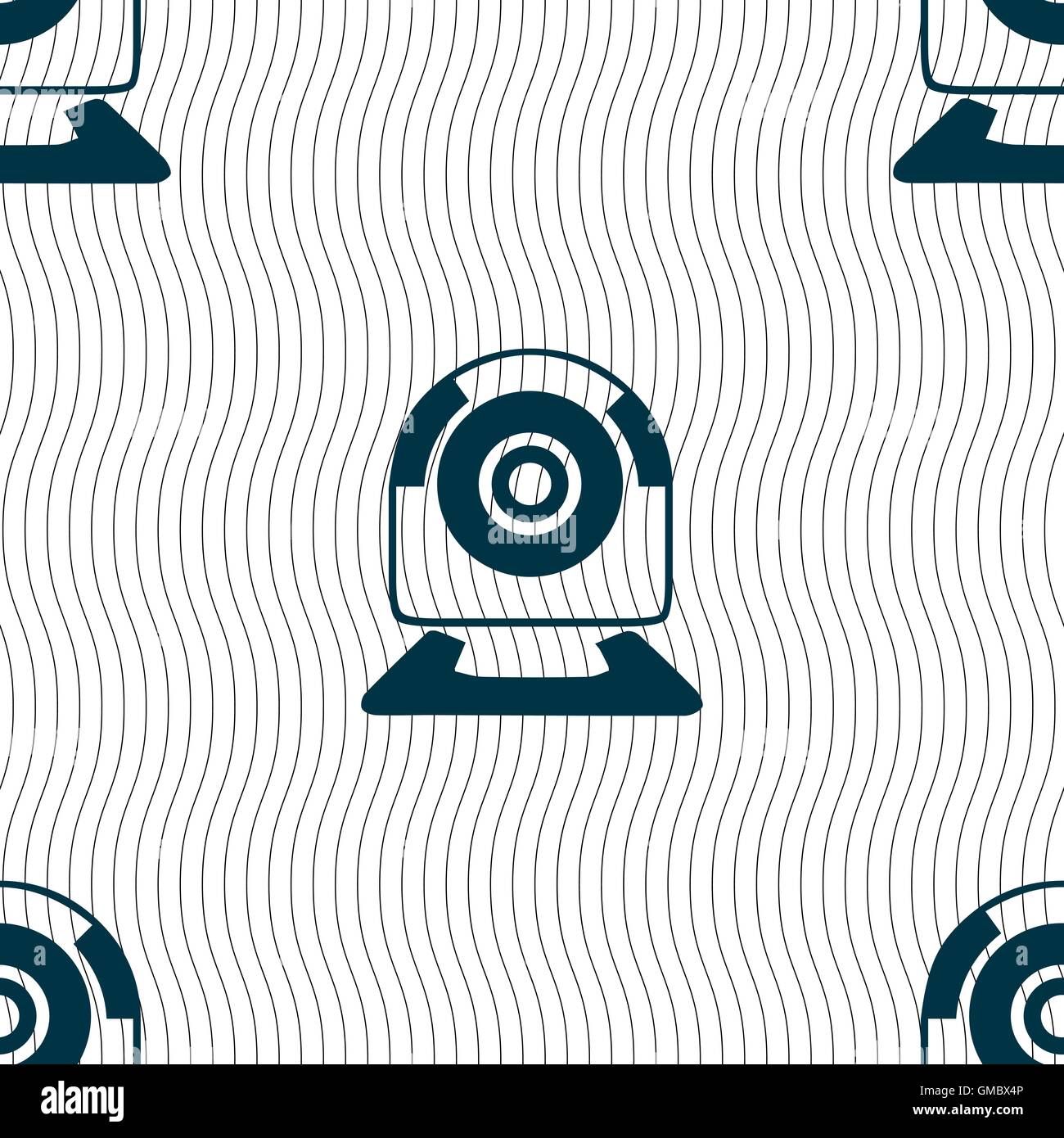 Webcam sign icon. Web video chat symbol. Camera chat. Seamless pattern ...