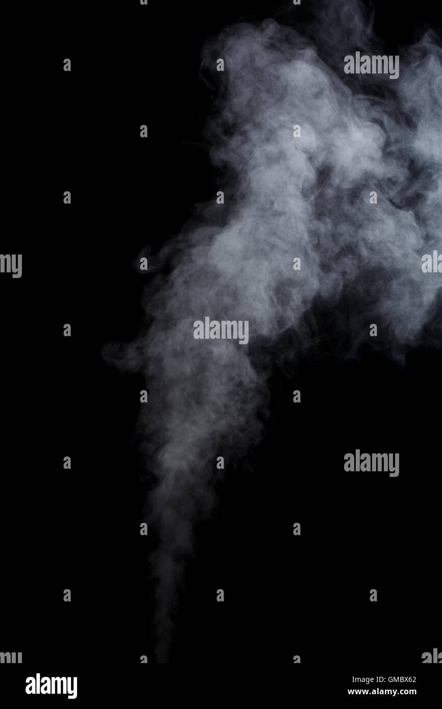 Abstract white water vapor on a black background. Texture. Design ...