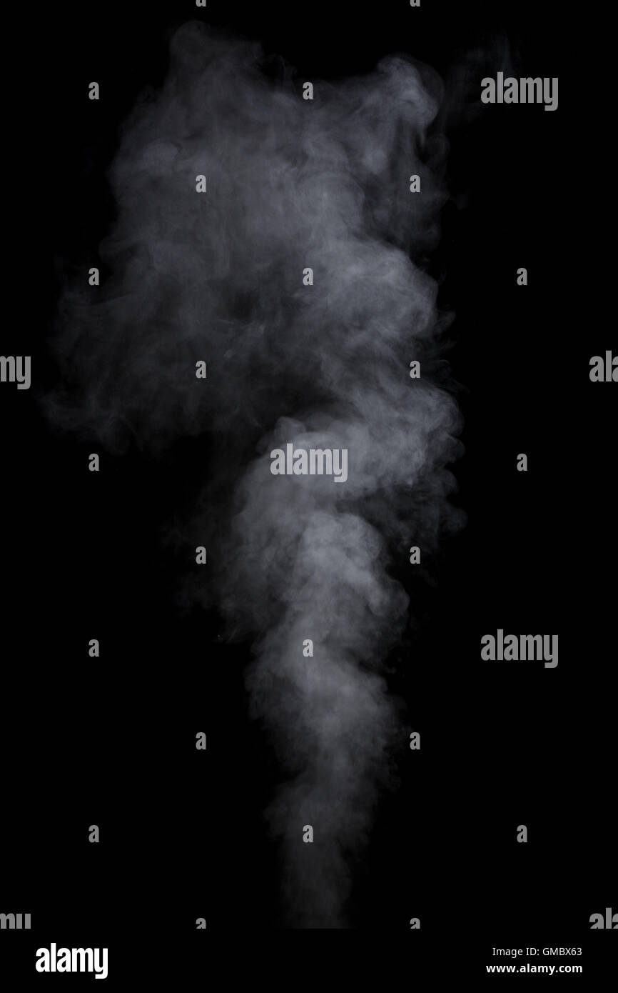 Abstract white water vapor on a black background. Texture. Design ...
