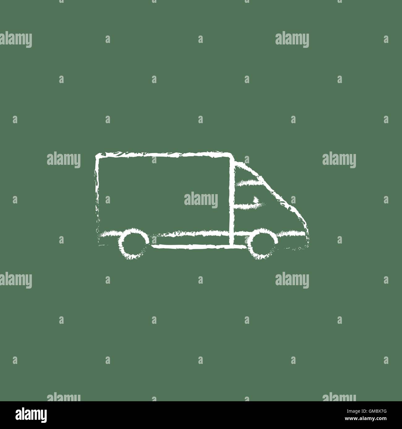 Delivery truck icon drawn in chalk Stock Vector Image & Art - Alamy