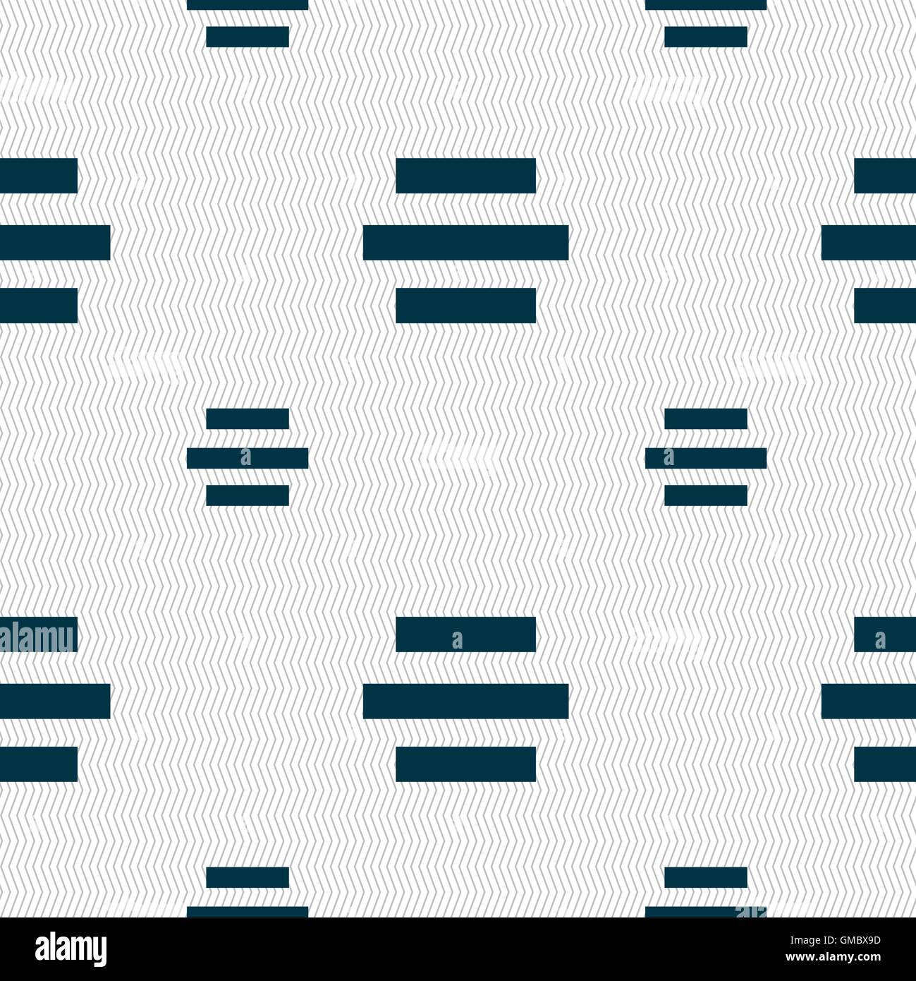 Center alignment icon sign. Seamless pattern with geometric texture ...