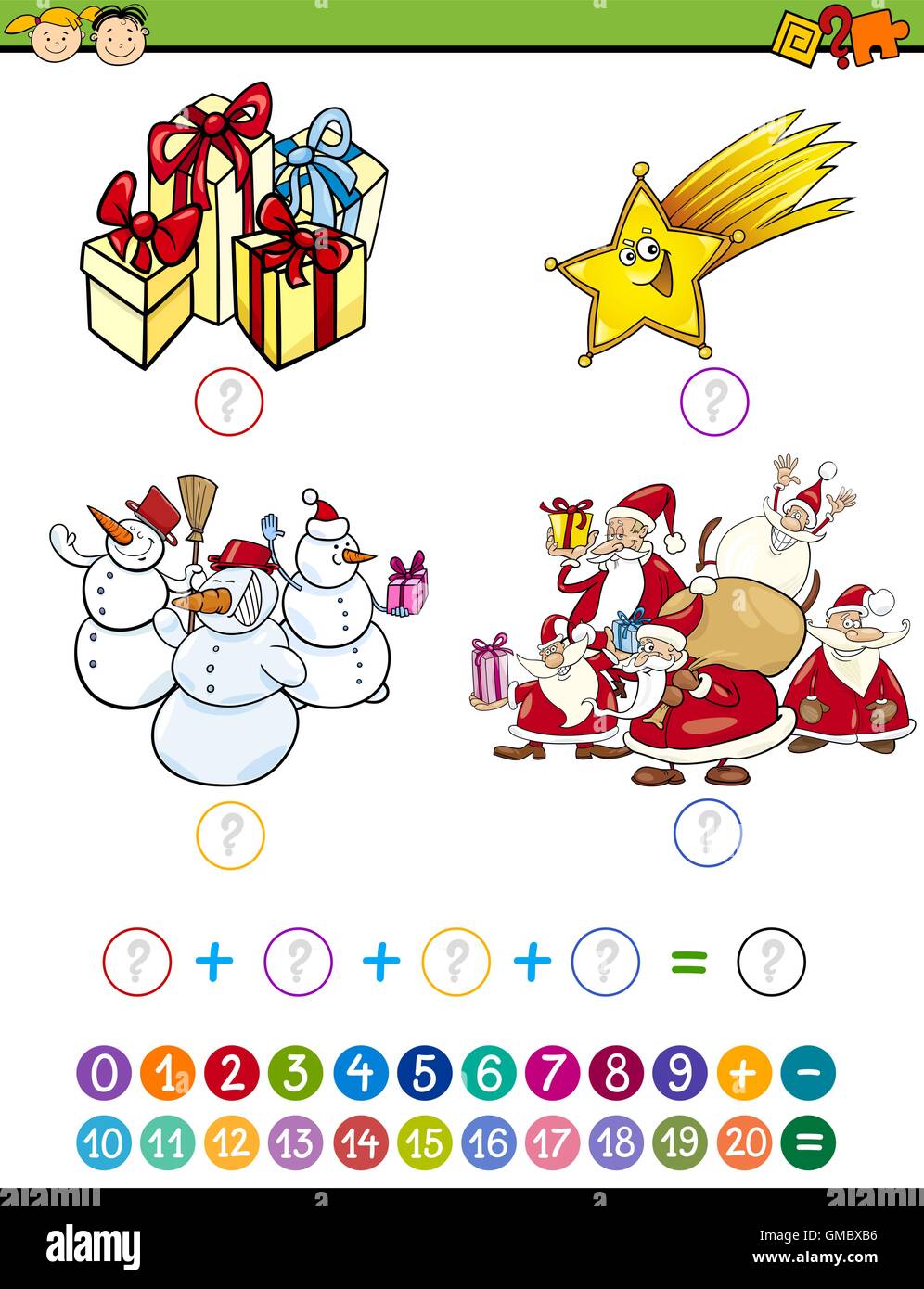 math game cartoon illustration Stock Vector Image & Art - Alamy