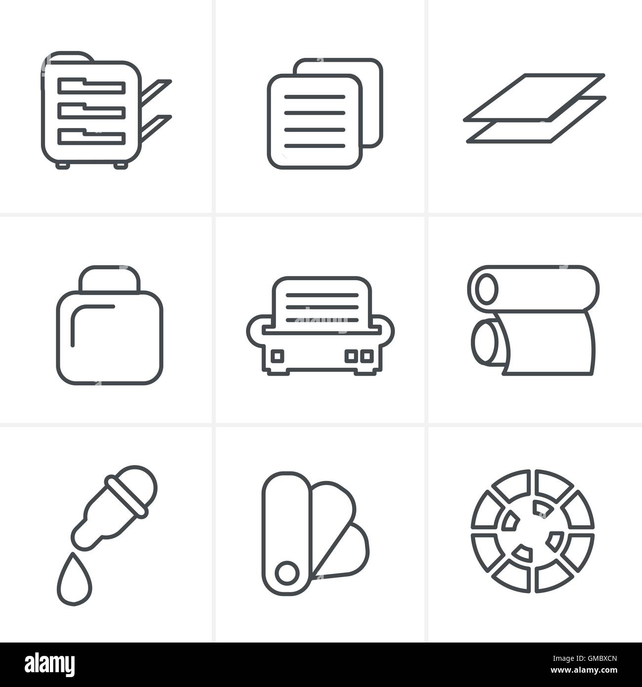 Roll to roll printing Stock Vector Images - Alamy