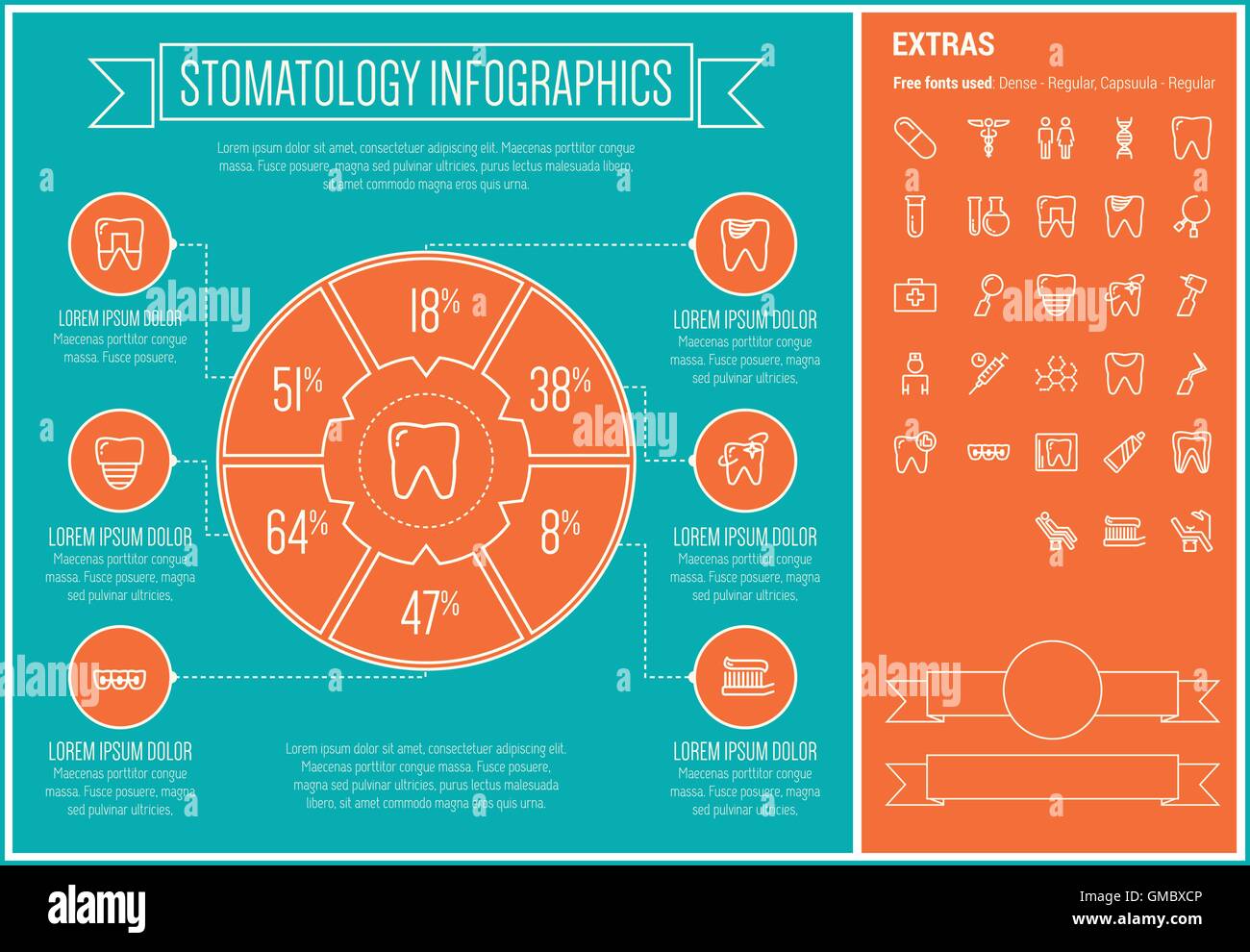 Stomatology Line Design Infographic Template Stock Vector Image & Art ...