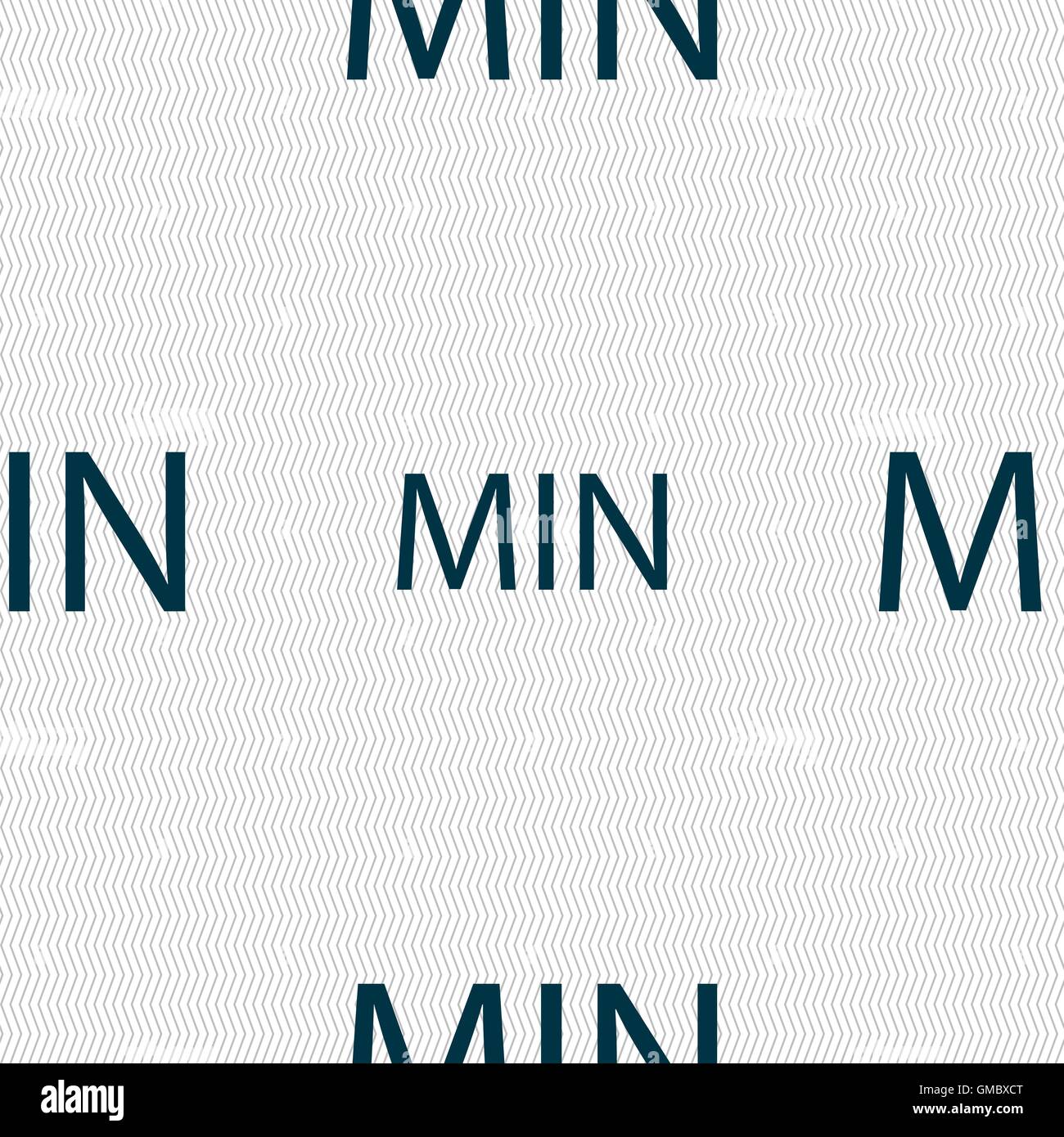 minimum sign icon. Seamless abstract background with geometric shapes ...